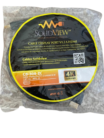 Solidview CB-308-ZC, cable DP a HDMI