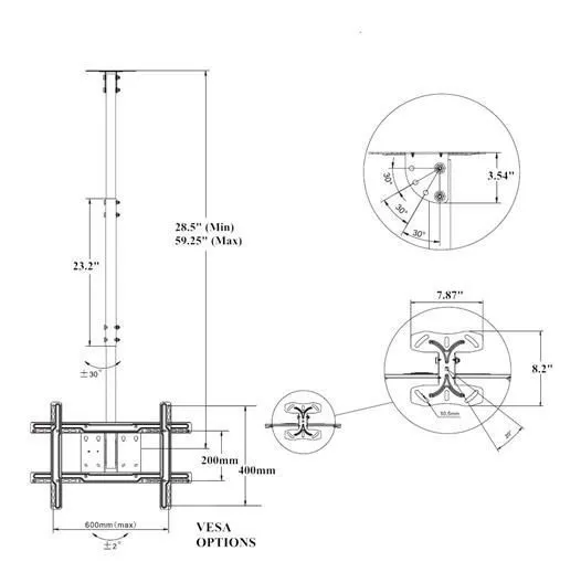 North Bayou NB T560-15, Soporte para monitor