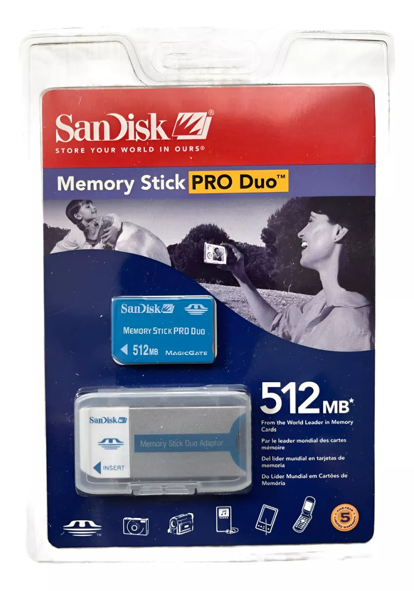 Sandisk 512MB, SDMSPD-512-A10, Tarjeta Memory Stick